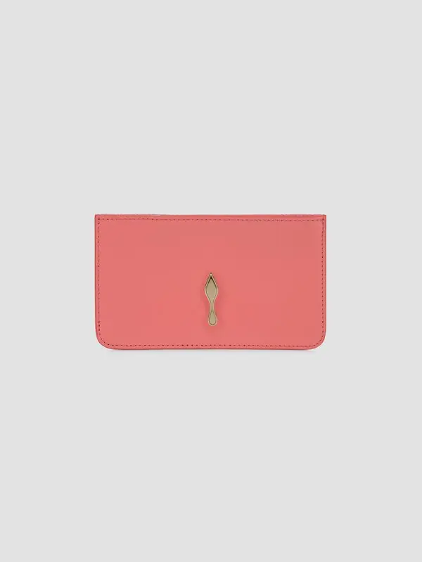 CHRISTIAN LOUBOUTIN Bettina Leather Wallet - Grapefruit