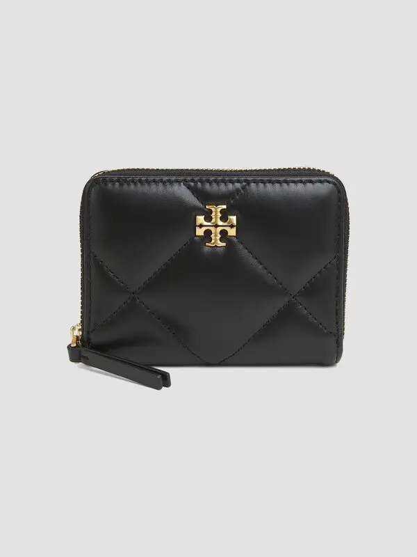 Tory Burch Kira Diamond Leather Wallet - Black