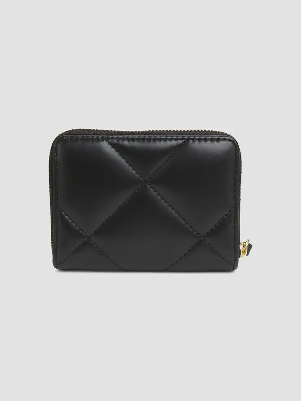 Tory Burch Kira Diamond Leather Wallet - Black