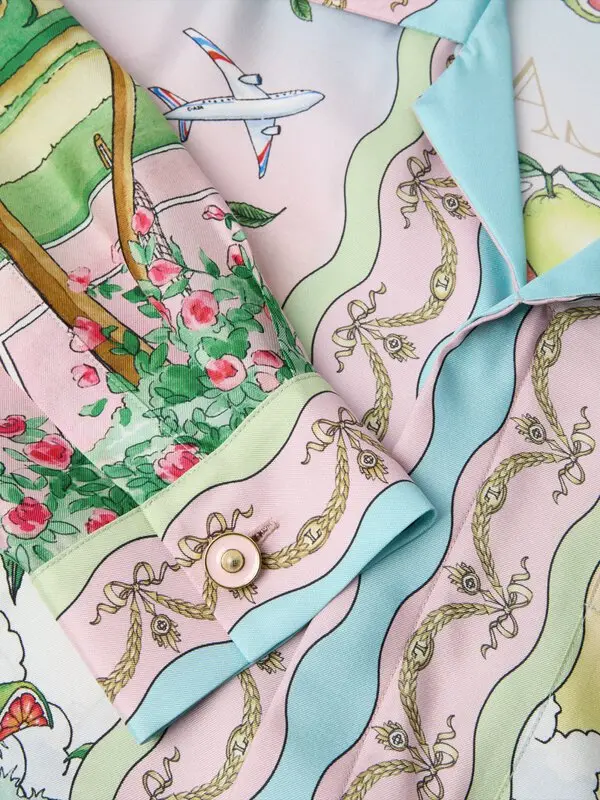 Casablanca X Ladurée Printed Silk Shirt