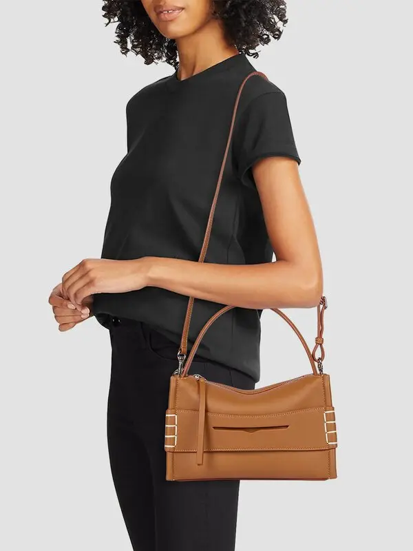 JW Anderson Small Loafer Leather Top Handle Bag - Tan