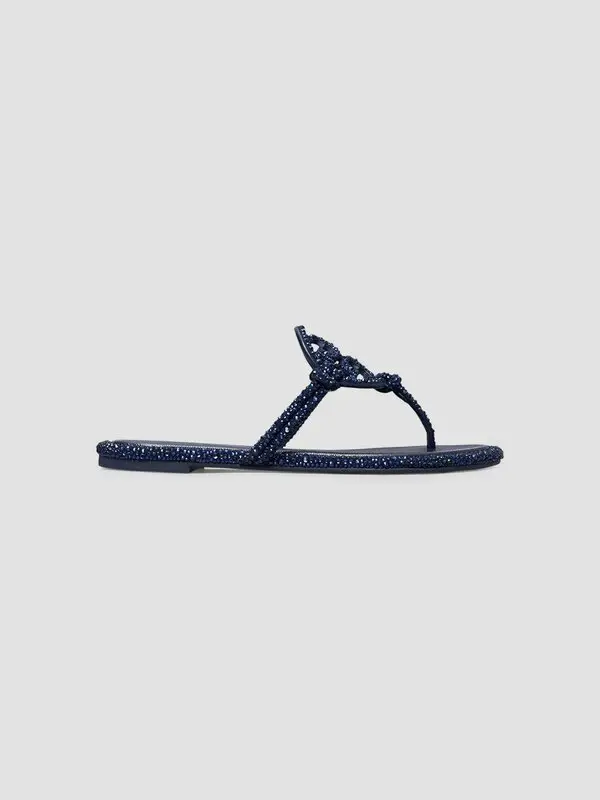 Tory Burch Miller Knotted Flip-flop Sandals - Navy