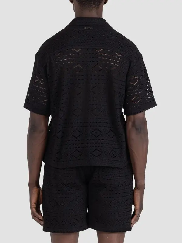 HONOR THE GIFT Pointelle Crochet Camp Shirt