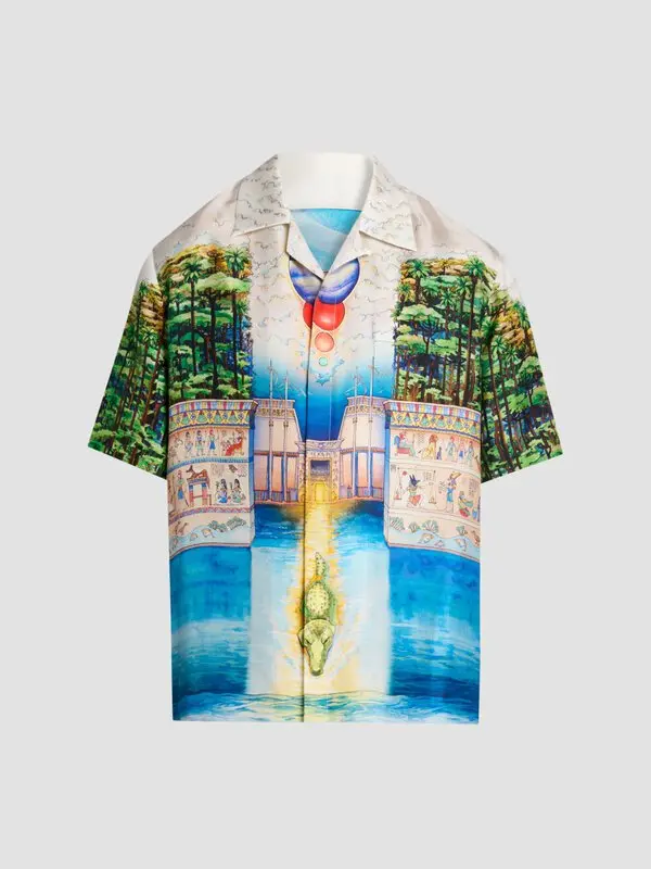 Casablanca Trompe L'oeil Camp Shirt