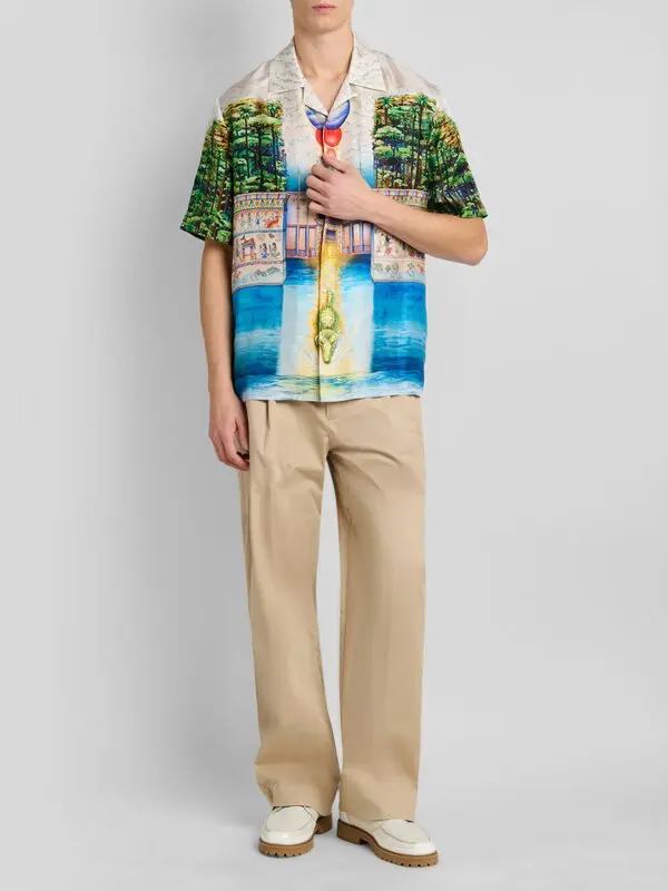Casablanca Trompe L'oeil Camp Shirt