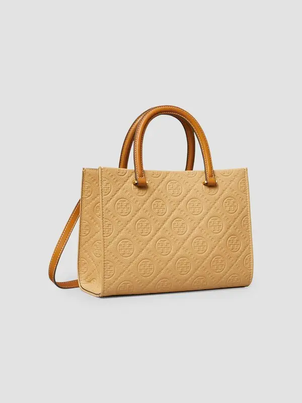 Tory Burch T-monogram Pebbled Leather Tote Bag