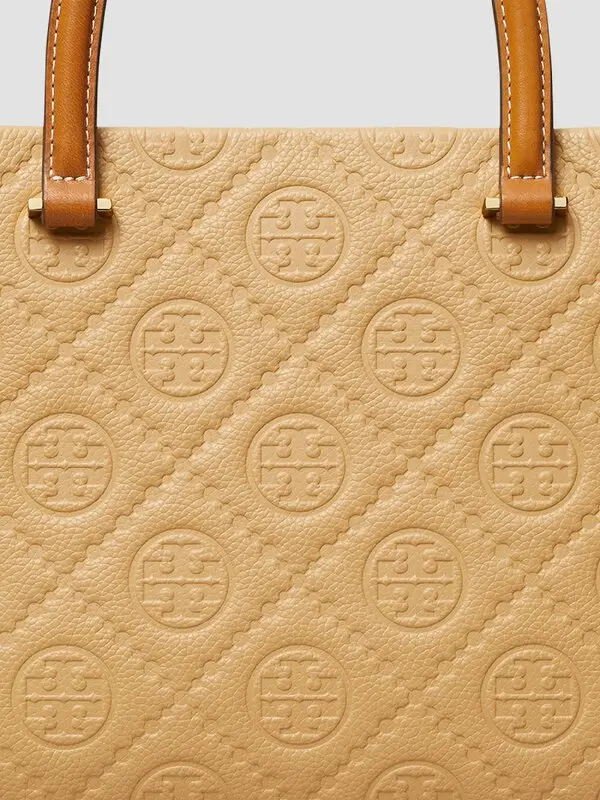 Tory Burch T-monogram Pebbled Leather Tote Bag