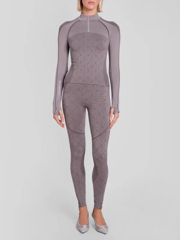 Casablanca Seamless Monogram Zip Top