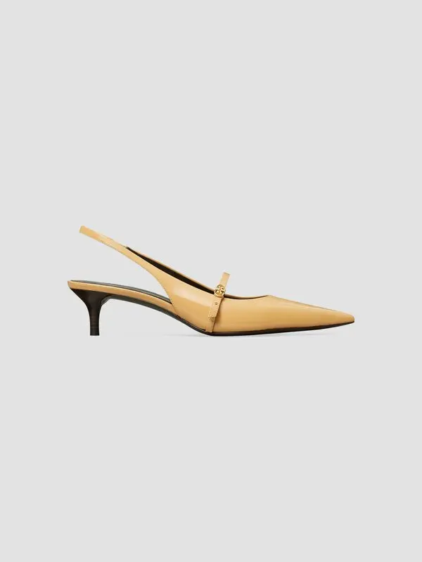Tory Burch Double T 45mm Leather Buckle Mary Janes - Cantucci