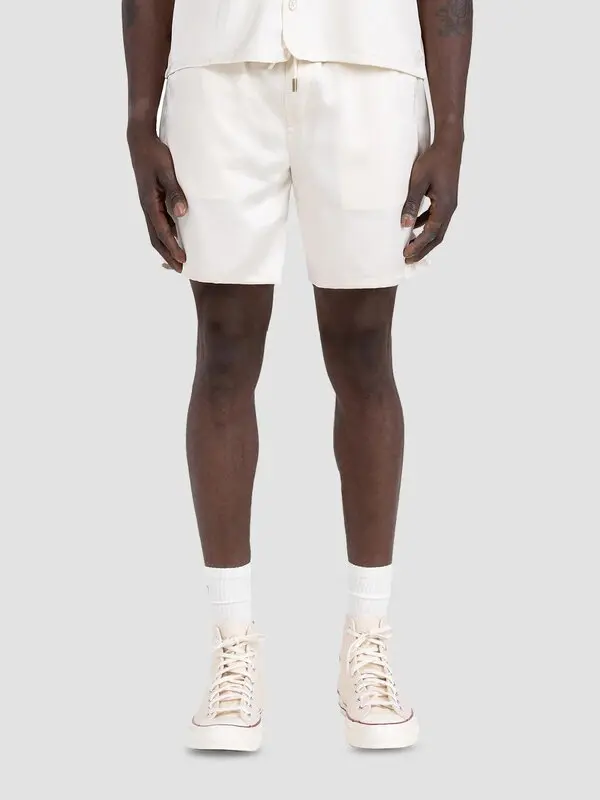 HONOR THE GIFT Satin Drawstring Shorts - Sand