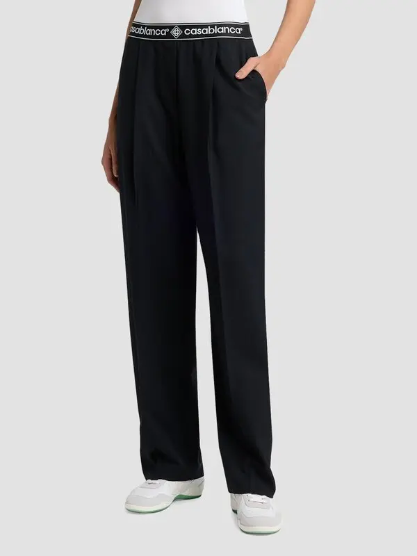 Casablanca Wool Relaxed Trousers