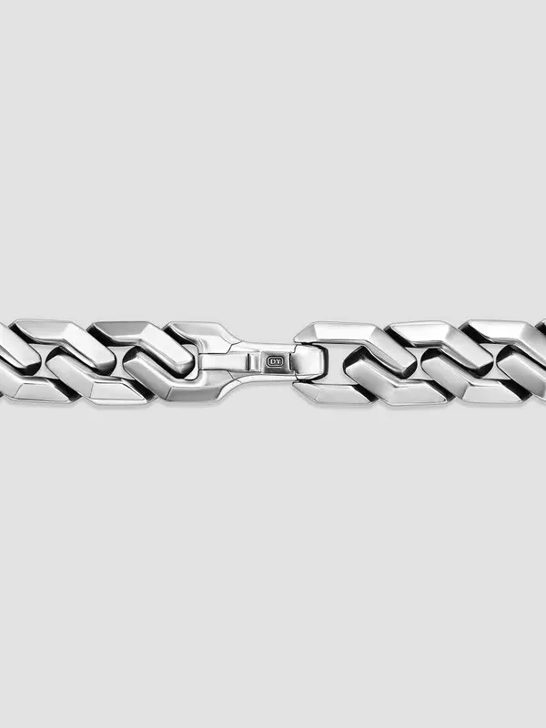 David Yurman Curb Chain Angular Link Necklace In Sterling 8.7mm