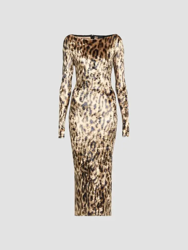Lapointe Velvet Boatneck Midi Dress