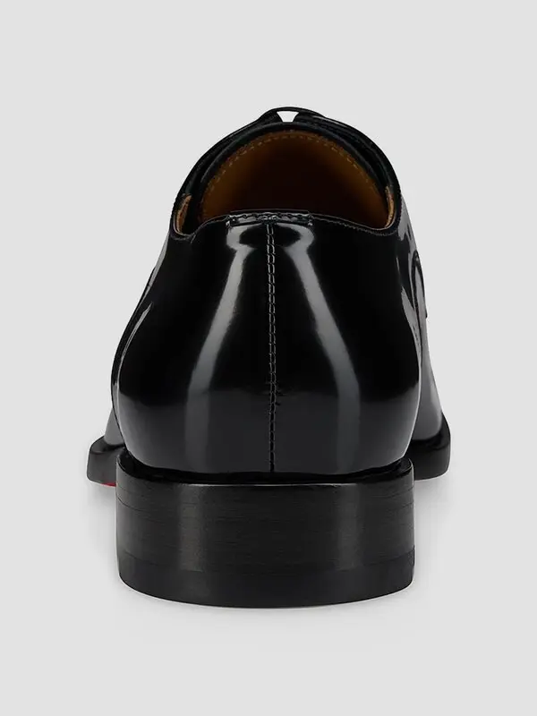 CHRISTIAN LOUBOUTIN Moustachou Leather Derby Shoes