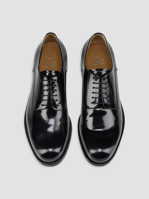 CHRISTIAN LOUBOUTIN Moustachou Leather Derby Shoes