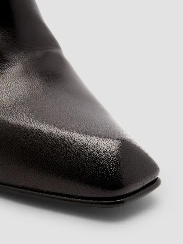 Alexander McQueen Horn 105mm Leather Foldover Lace-back Boots
