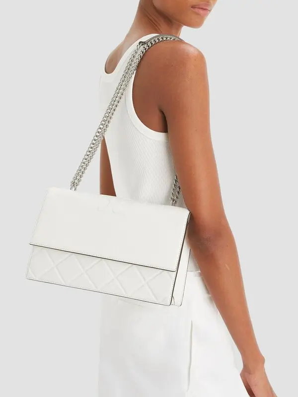 Tory Burch Fleming Convertible Leather Shoulder Bag