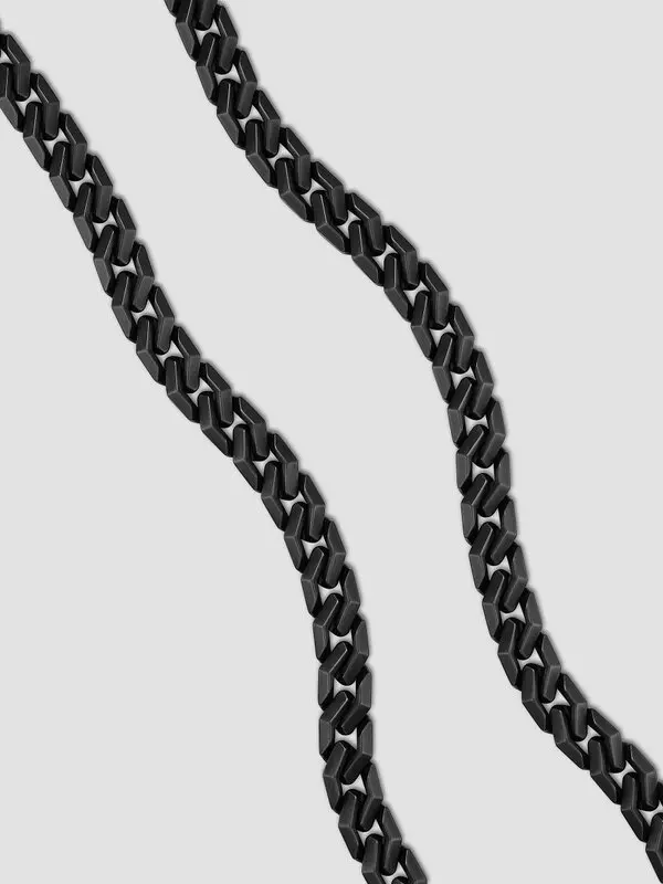 David Yurman Curb Chain Angular Link Necklace In Titanium, 8.7mm