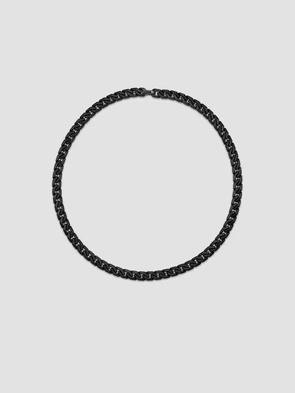 David Yurman Curb Chain Angular Link Necklace In Titanium, 8.7mm