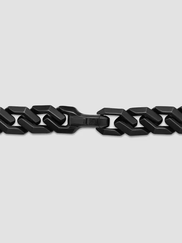 David Yurman Curb Chain Angular Link Necklace In Titanium, 8.7mm