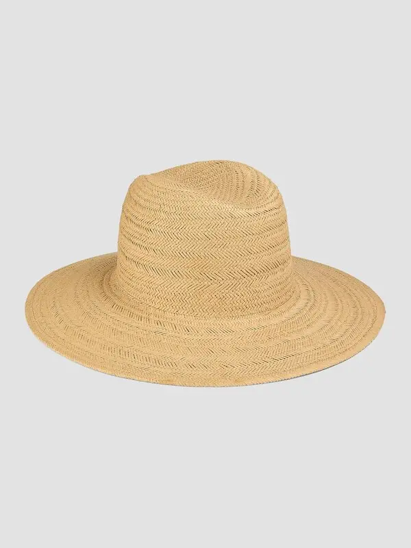 Vince Herringbone Weave Straw Panama Hat