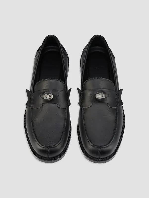CHRISTIAN LOUBOUTIN The Plato Leather Loafers - Black