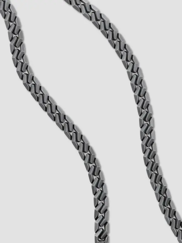 David Yurman Curb Chain Angular Link Necklace In Titanium, 8.7mm