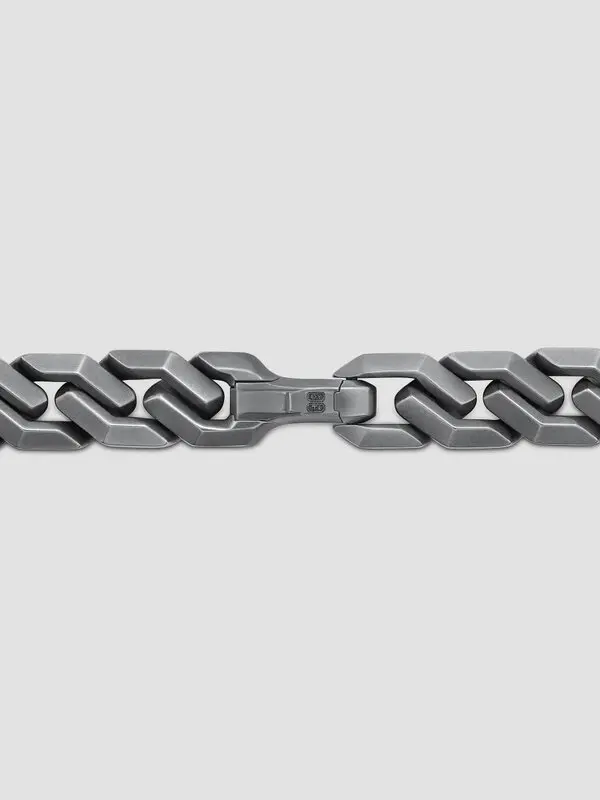 David Yurman Curb Chain Angular Link Necklace In Titanium, 8.7mm