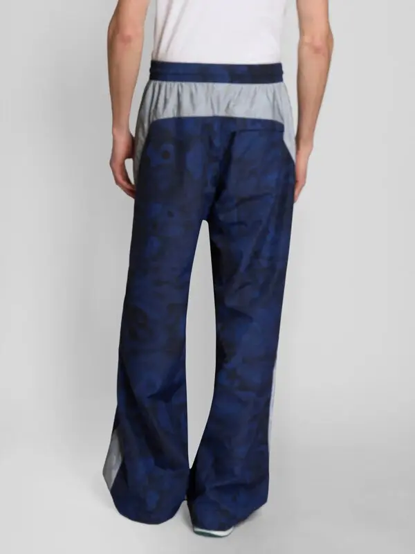 Casablanca Printed Wide-leg Track Pants - Blue