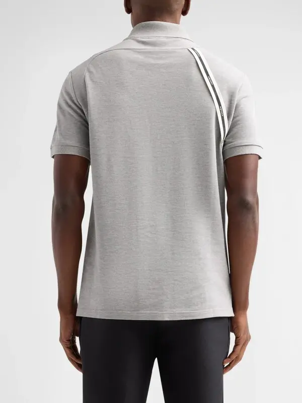 Alexander McQueen Harness Cotton Polo Shirt - Medium Grey