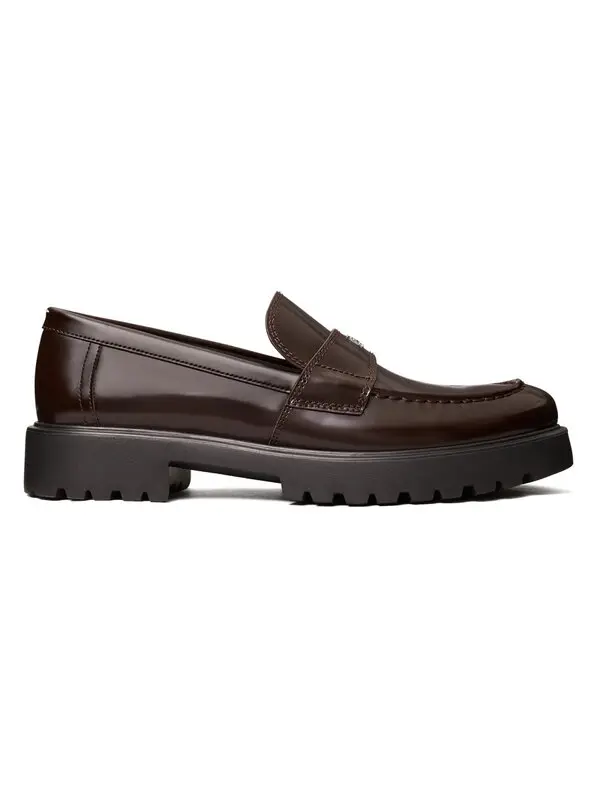 Tory Burch Classic Leather Lug-sole Loafers - Cocoa