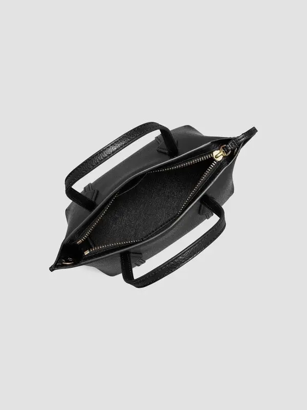 Tory Burch Mini Perry Leather Tote Bag - Black