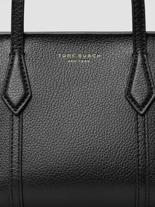 Tory Burch Mini Perry Leather Tote Bag - Black