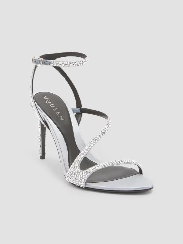 Alexander McQueen Skull 90mm Embellished Strappy Sandals