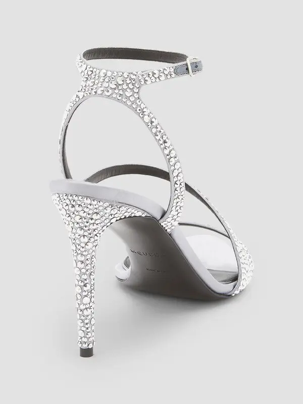 Alexander McQueen Skull 90mm Embellished Strappy Sandals