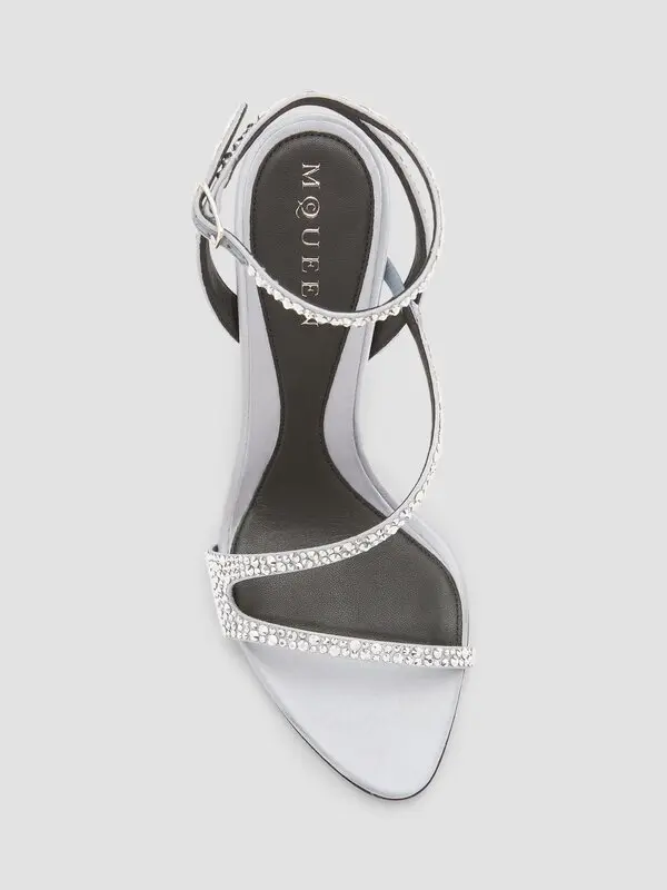 Alexander McQueen Skull 90mm Embellished Strappy Sandals