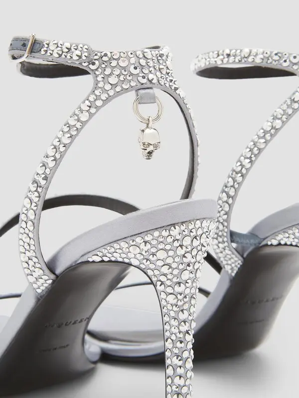 Alexander McQueen Skull 90mm Embellished Strappy Sandals