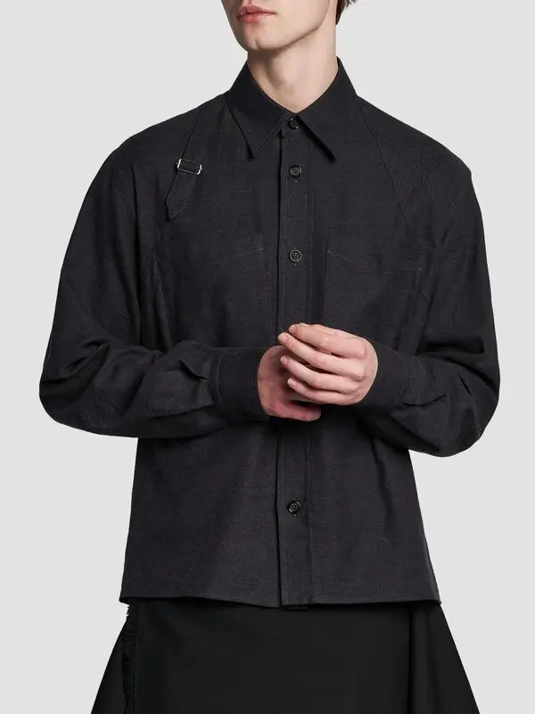 Alexander McQueen Harness Cotton Flannel Shirt