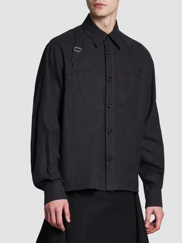 Alexander McQueen Harness Cotton Flannel Shirt