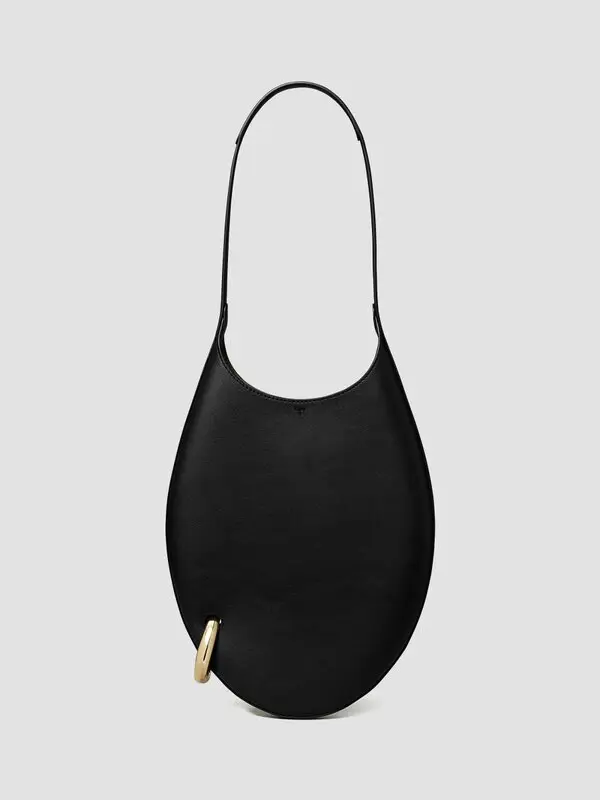 Tory Burch Small Pierced Leather Hobo Bag
