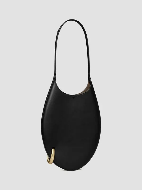Tory Burch Small Pierced Leather Hobo Bag