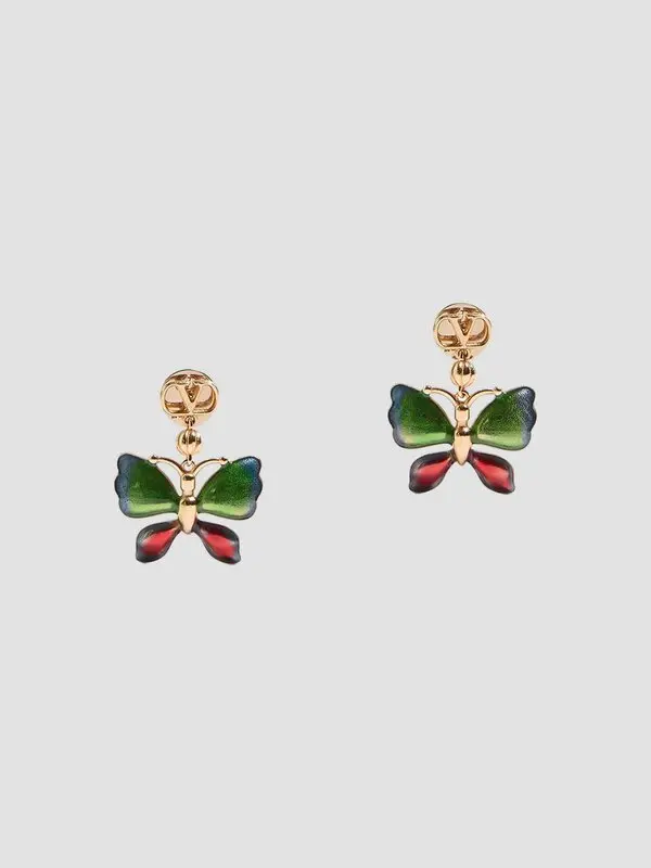 Valentino Garavani Vouloirvoler Metal And Enamel Earrings