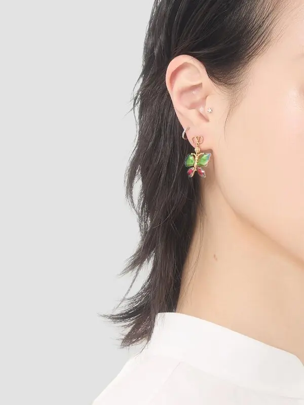 Valentino Garavani Vouloirvoler Metal And Enamel Earrings