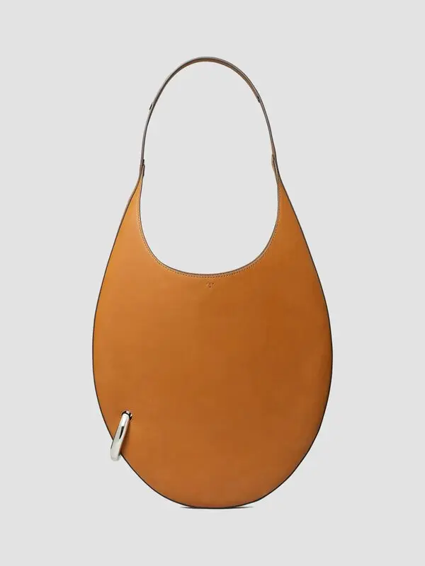 Tory Burch Pierced Leather Shoulder Bag - Aged Tan