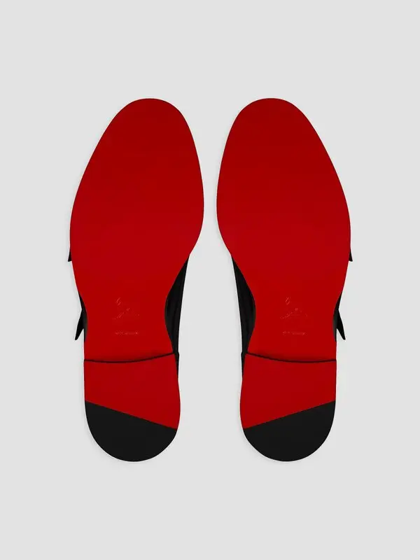 CHRISTIAN LOUBOUTIN Moustachou Monk Strap Leather Dress Shoes