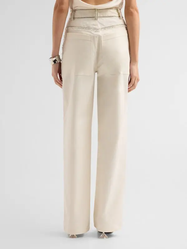 Lapointe Beaded Chains Straight-leg Jeans