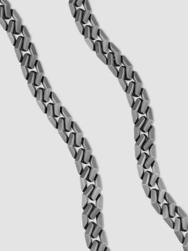 David Yurman Curb Chain Angular Link Necklace In Titanium, 11.5mm