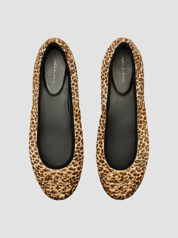Tory Burch Minnie Leopard-print Travel Ballet Flats