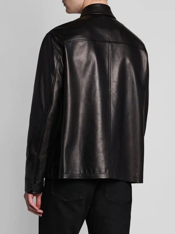 Alexander McQueen Skull-embossed Leather Jacket