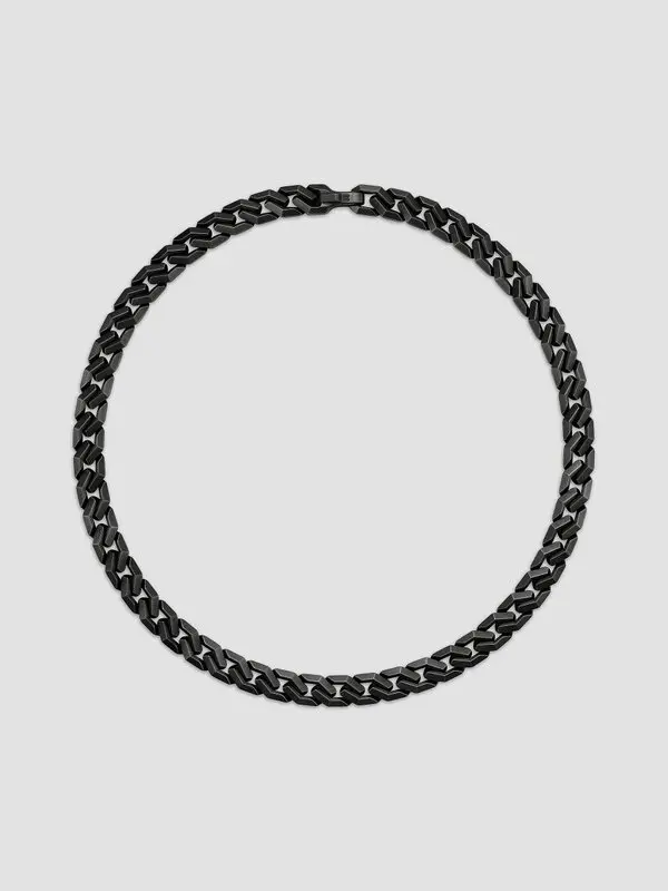 David Yurman Curb Chain Angular Link Necklace In Titanium, 11.5mm